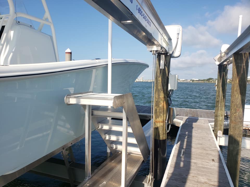 Custom Walkboard With Steps - Shoreline Marine Construction